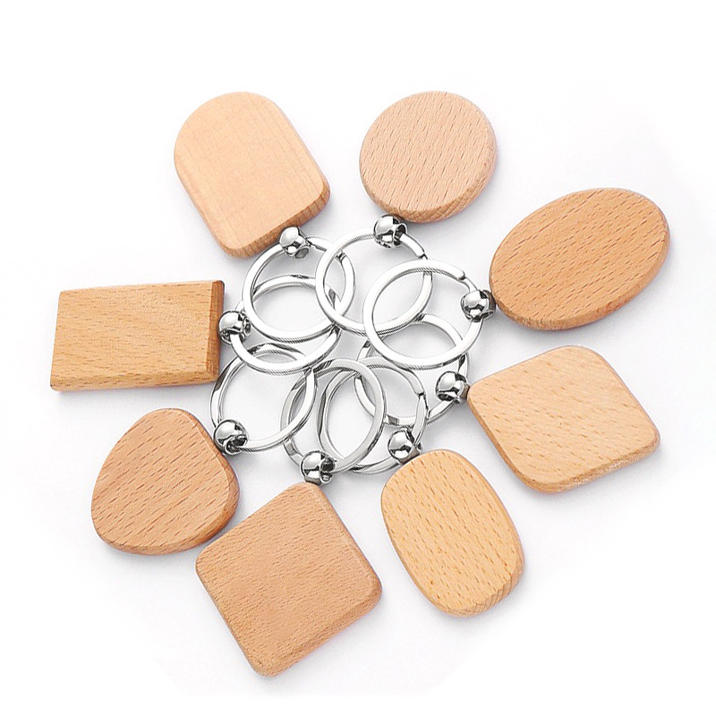 Personalized Wooden Keychains With Name Customized Round Sublimation ...