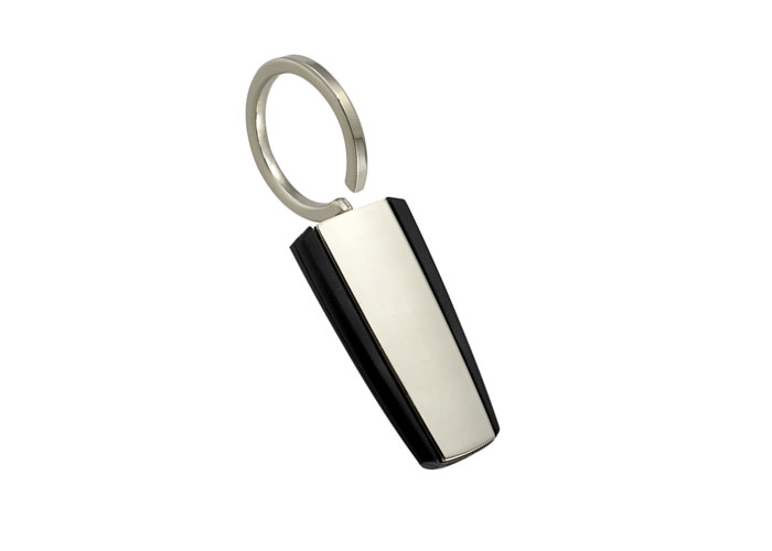 Trapezoid ABS Plastic Metal Key Holder Keychains Silver Electroplating